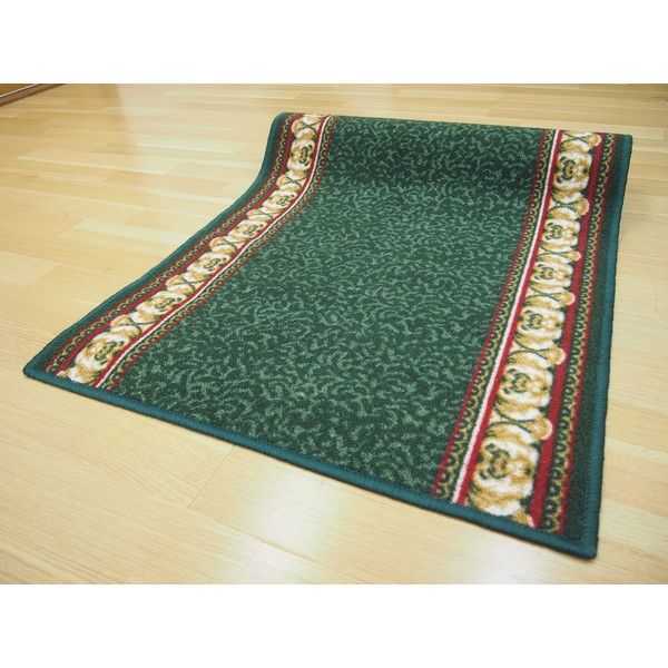 タフトプリント廊下敷き 約67×700cm 手洗いOK 滑りにくい加工