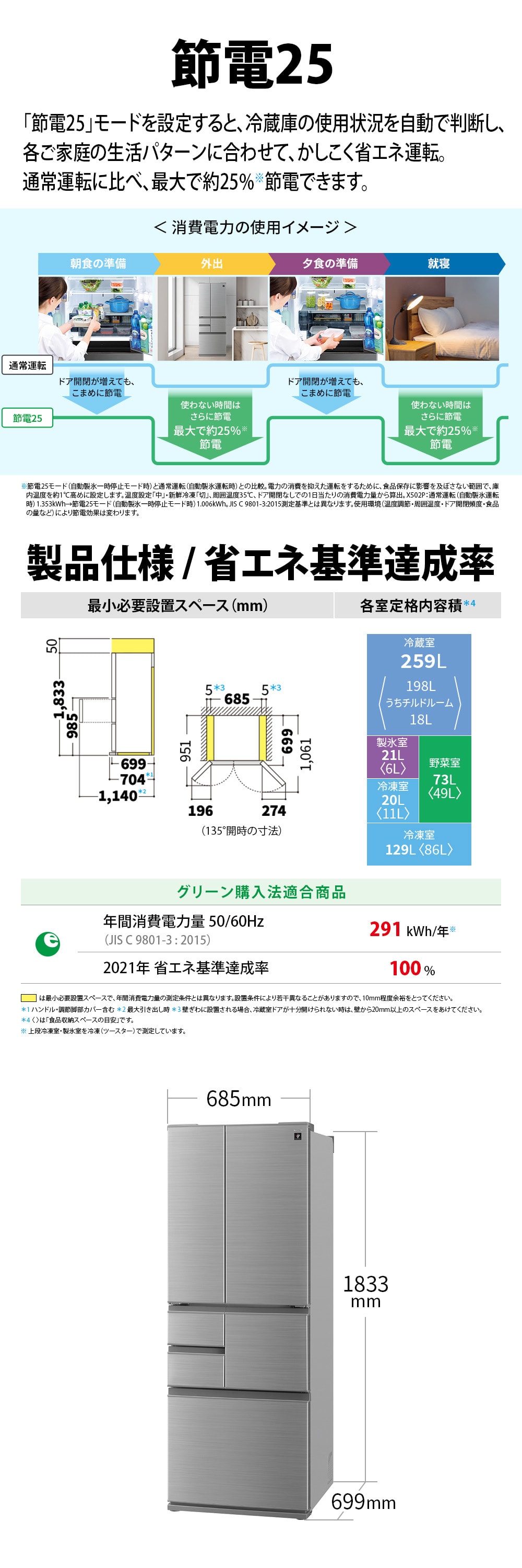 SHARP SJ-X502P-S アッシュシルバー [冷蔵庫 (502L・フレンチドア/観音開き)] | 激安の新品・型落ち・アウトレット 家電 通販 XPRICE - エクスプライス (旧 ...