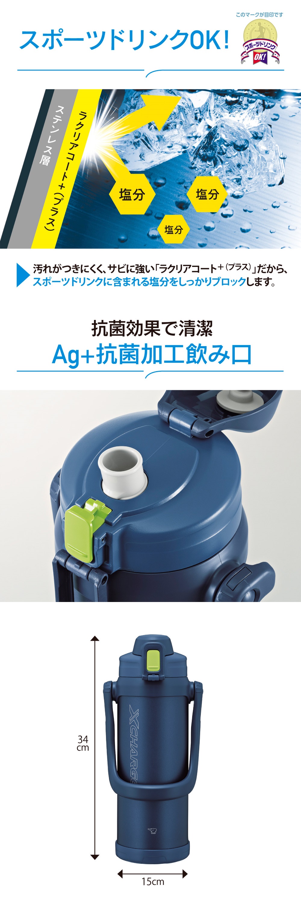 象印 SD-BE20-AD ネイビー [ステンレスクールボトル (2.06L)] | 激安の新品・型落ち・アウトレット 家電 通販 XPRICE - エクスプライス (旧 PREMOA - プレモア)